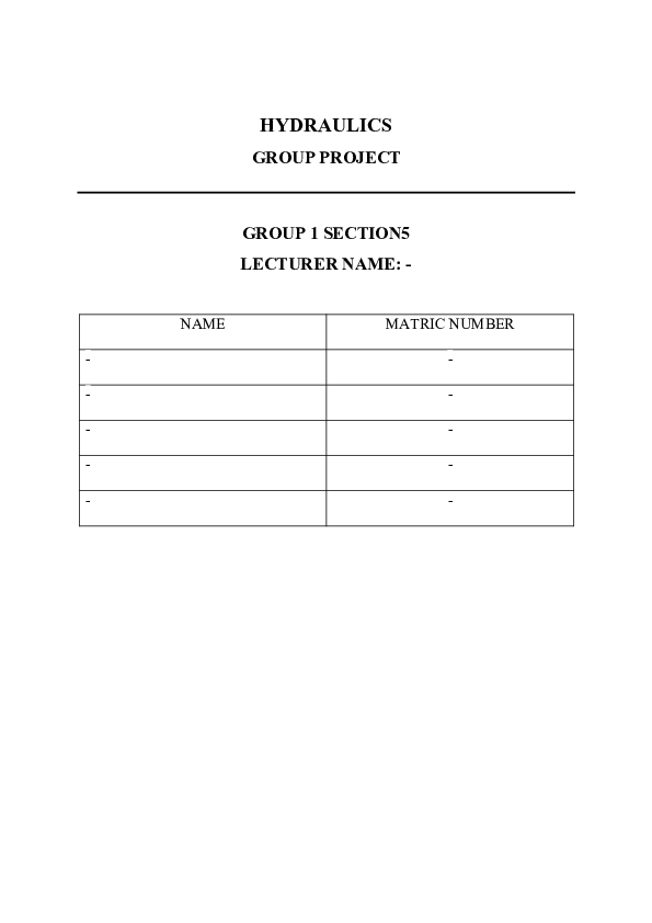 (DOC) HYDRAULICS- Design of road drainage REPORT