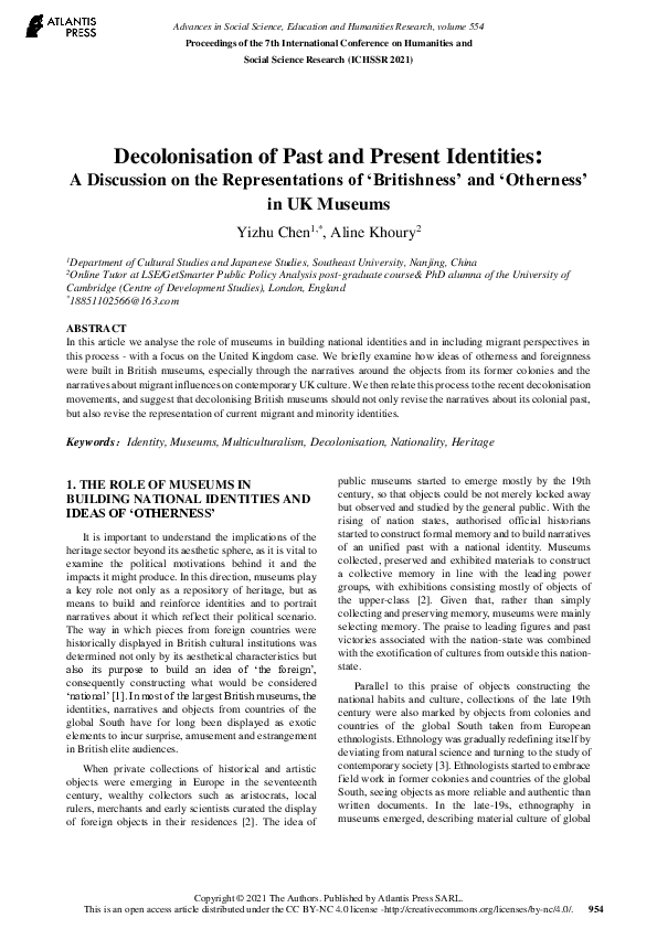 (PDF) Decolonisation of Past and Present Identities: A Discussion on ...