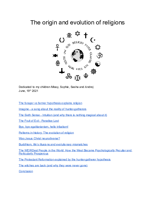 (DOC) The origin and evolution of religions