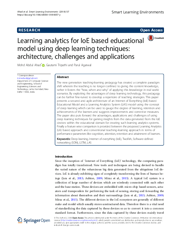 (PDF) Learning analytics for IoE based educational model using deep learning techniques ...