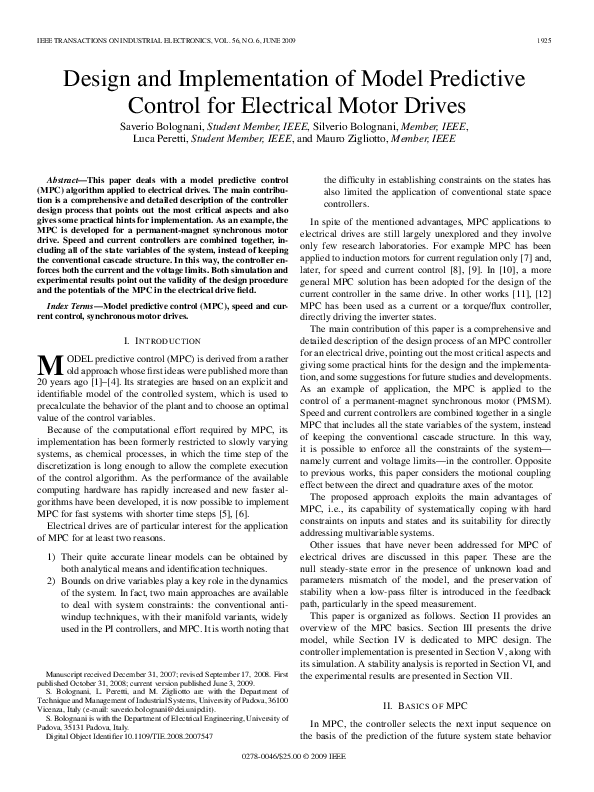 (PDF) Design and implementation of model predictive control for ...
