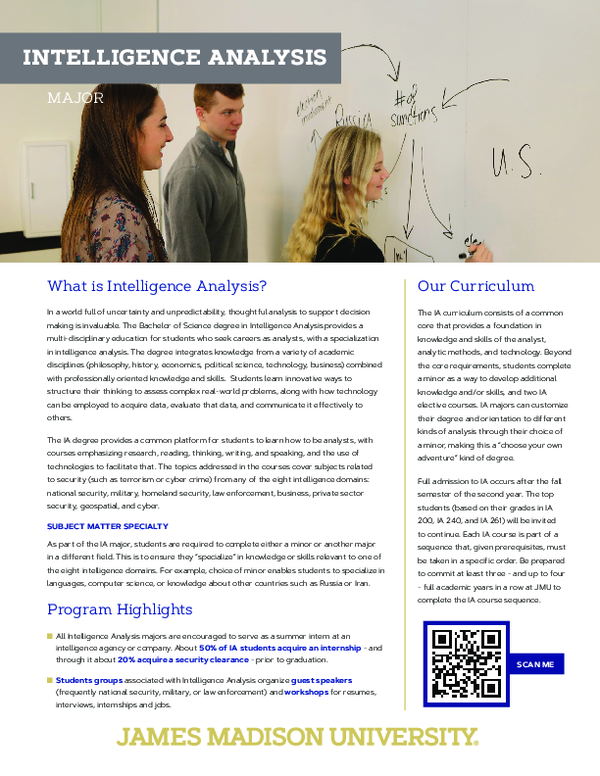 (PDF) JMU Intelligence Analysis Program