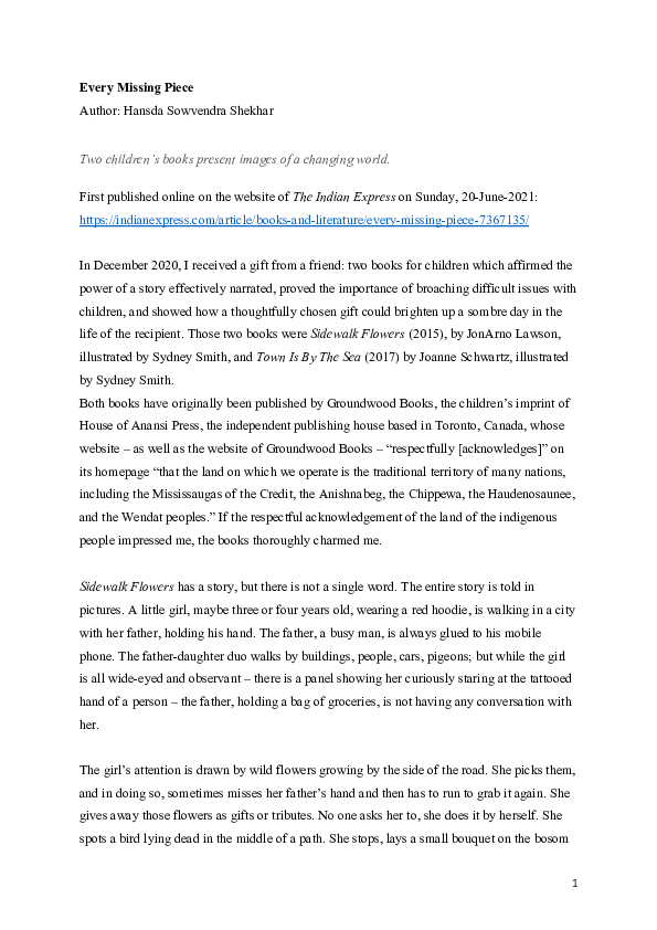 (PDF) Every Missing Piece