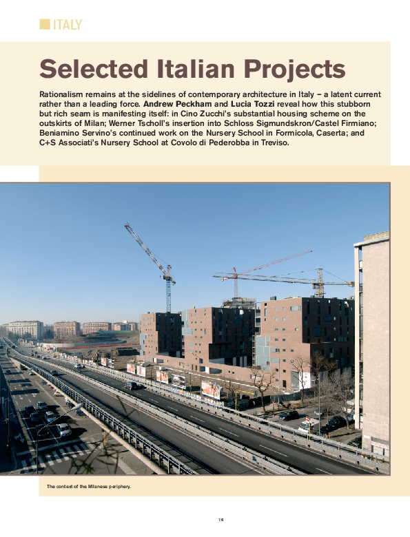 (PDF) Selected Italian Projects