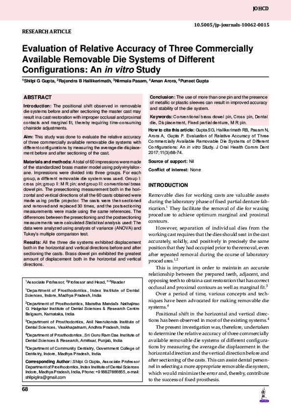 (PDF) Evaluation of Relative Accuracy of Three Commercially Available ...