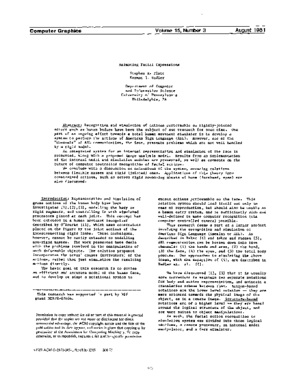 (PDF) An Approach to Modeling Facial Expressions Used in American Sign Language | Noriko Tomuro ...