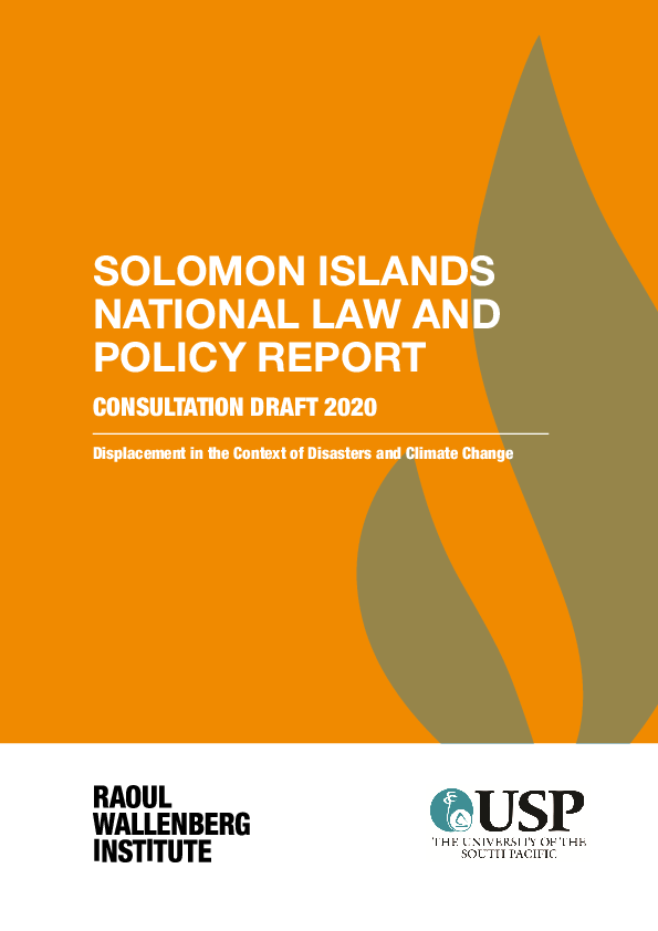 (PDF) Solomon Islands National Law and Policy Report - Consultation Draft