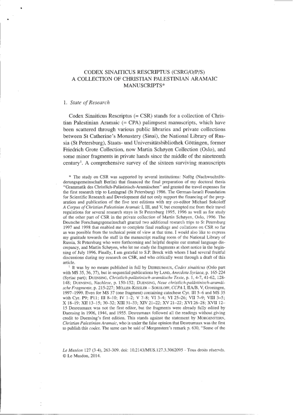 (PDF) Codex Sinaiticus Rescriptus (CSRG/O/P/S): A Collection of ...