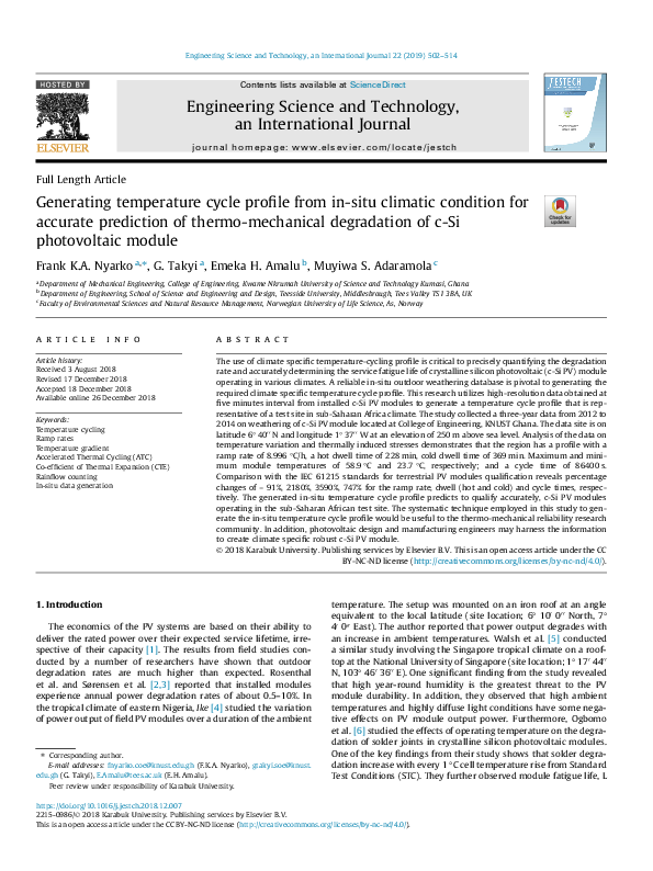 (PDF) Generating temperature cycle profile from in-situ climatic ...