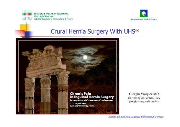 (PDF) Crural Hernia Surgery With UHS®
