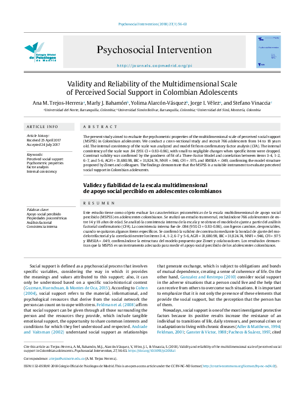 (PDF) Validity and reliability of the multidimensional health locus of ...