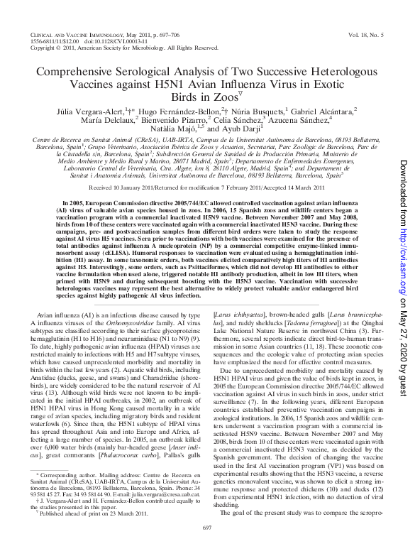 (PDF) Comprehensive Serological Analysis of Two Successive Heterologous ...
