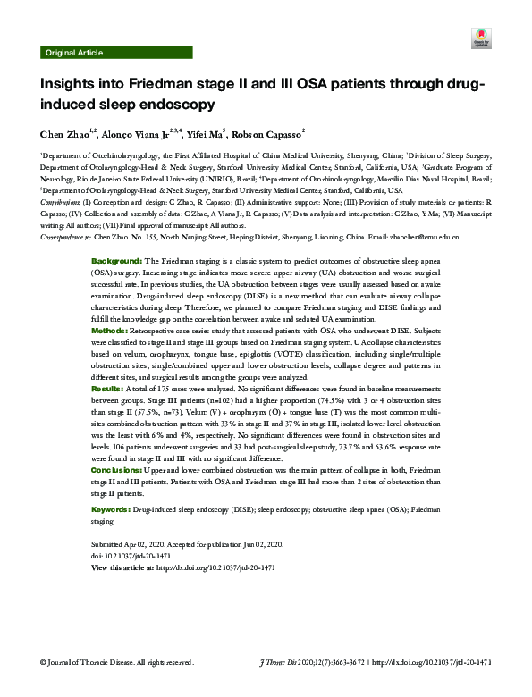 (PDF) Insights into Friedman stage II and III OSA patients through drug ...