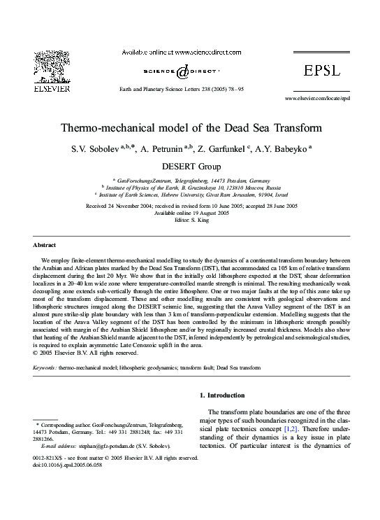 (PDF) Using 1-to-3D modeling approach to constrain thermomechanical ...