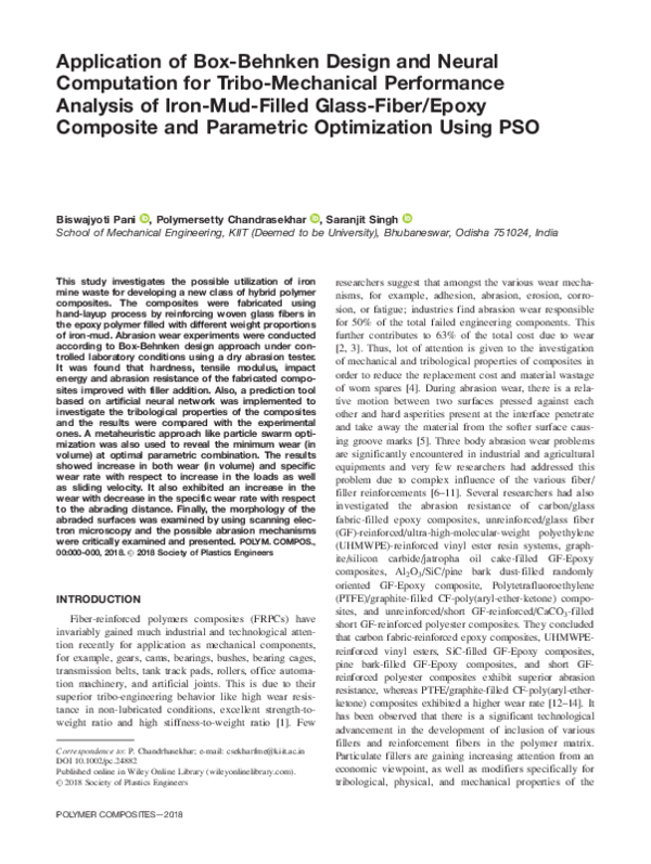 (PDF) Application of Box-Behnken Design and Neural Computation for Tribo-Mechanical Performance ...