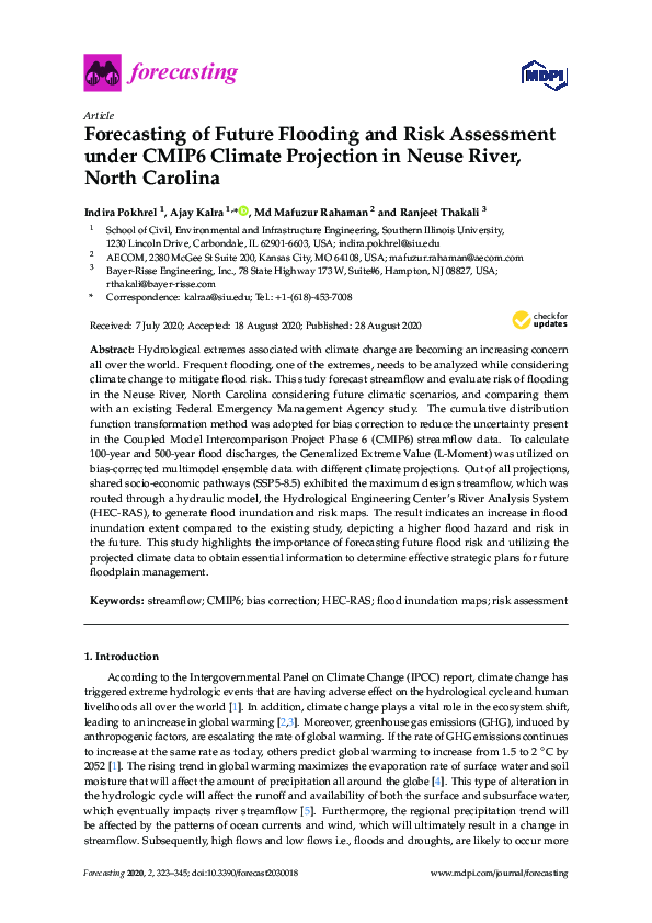 (PDF) Forecasting of Future Flooding and Risk Assessment under CMIP6 ...