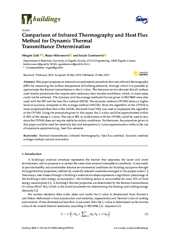 (PDF) Comparison of Infrared Thermography and Heat Flux Method for ...