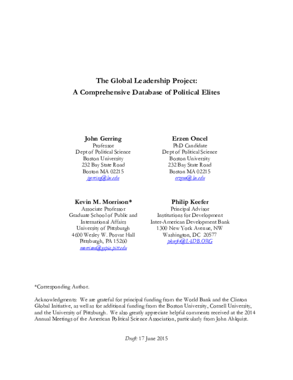 (PDF) The Global Leadership Project: A Comprehensive Database of ...