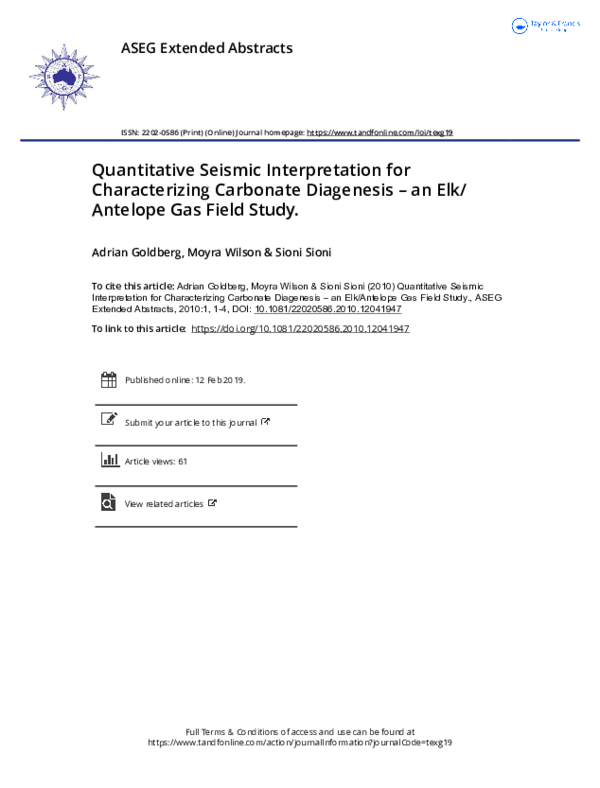 (PDF) Quantitative Seismic Interpretation for Characterizing Carbonate ...