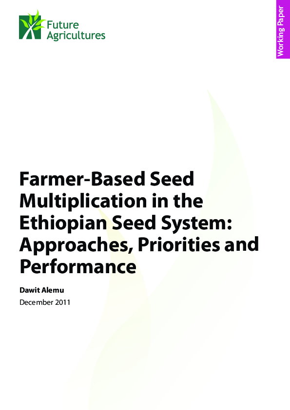 (PDF) Farmer-Based Seed Multiplication in the Ethiopian Seed System ...