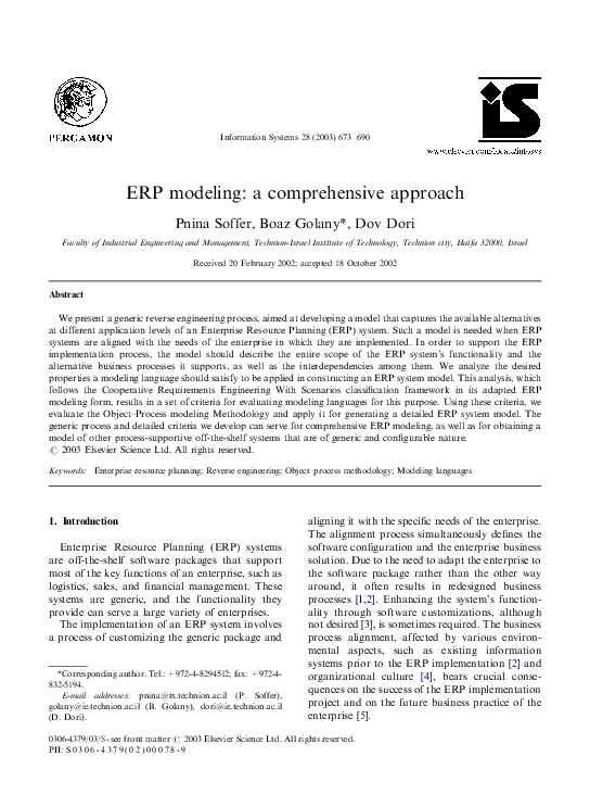 (PDF) Comprehensive ERP Modeling: Language Selection and Model Constructing Process