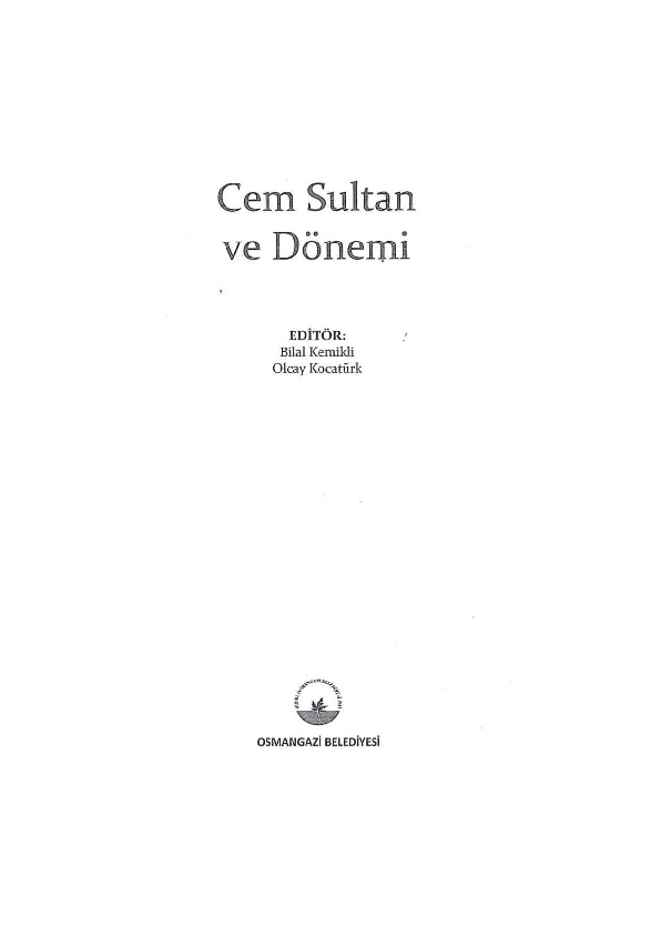 (PDF) Cem Sultan'ın Muhiti ve Cem Şairleri