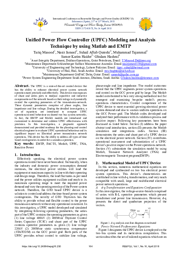 Pdf Unified Power Flow Controller Upfc Modeling And Analysis