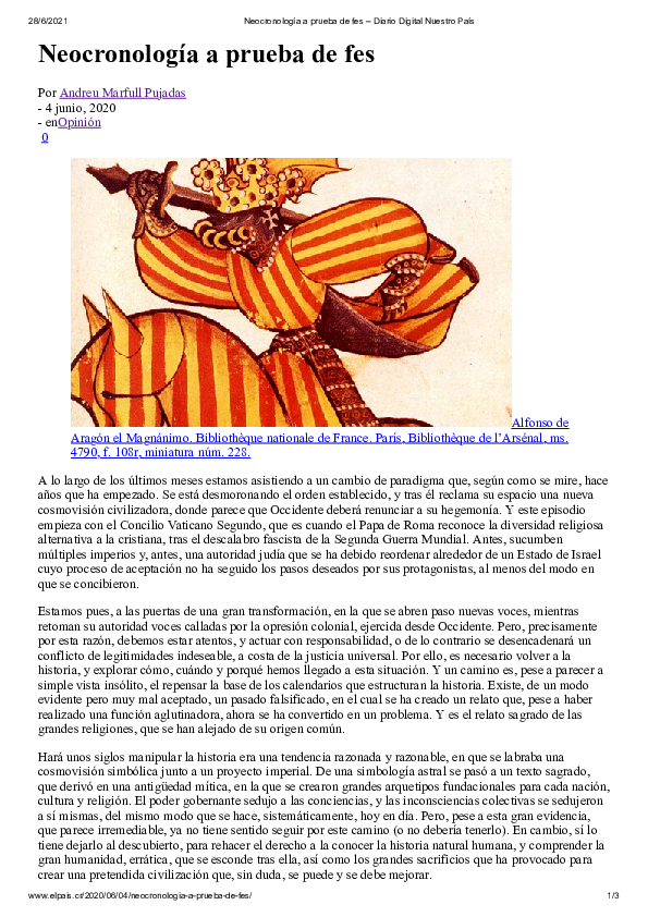 (PDF) Neocronología a prueba de fes