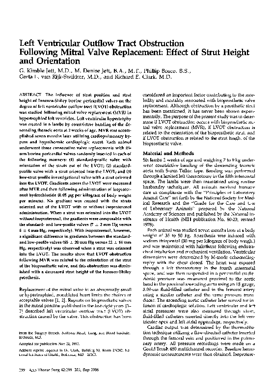 (PDF) Left Ventricular Outflow Tract Obstruction Following Mitral Valve ...