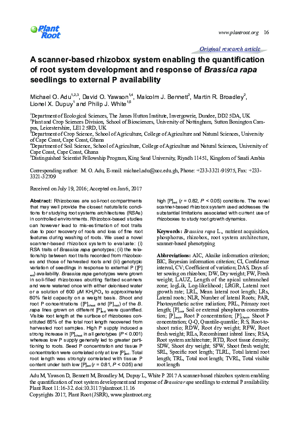 (PDF) A scanner-based rhizobox system enabling the quantification of ...