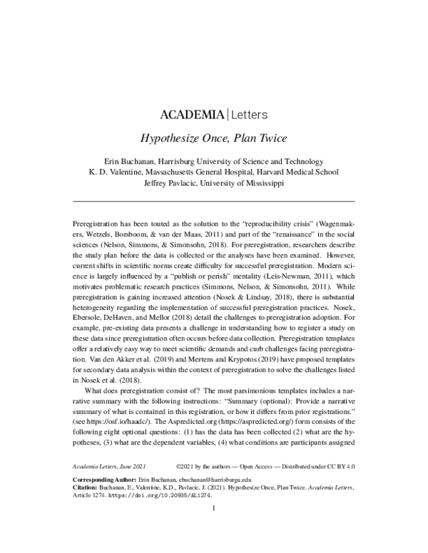 (PDF) Hypothesize Once, Plan Twice