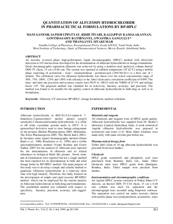 (PDF) RP-HPLC Method for the Simultaneous Estimation of Rosiglitazone and Gliclazide in Tablets