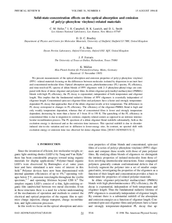 (PDF) Solid-state-concentration effects on the optical absorption and ...