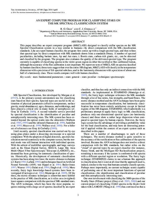 (PDF) An Expert Computer Program for Classifying Stars on the MK ...