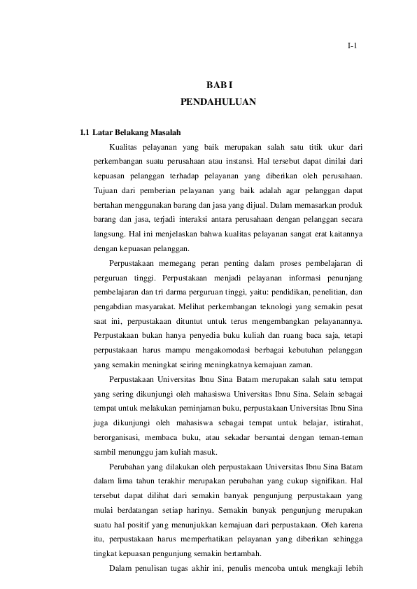 (PDF) analisa kualitas pelayanan perpustakaan ibnusina batam terhadap ...