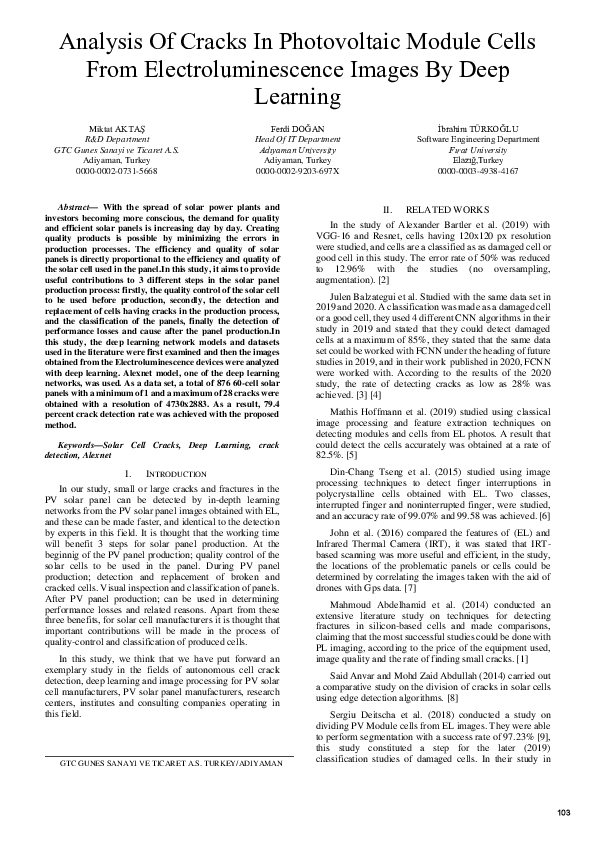 (PDF) Analysis Of Cracks In Photovoltaic Module Cells From ...