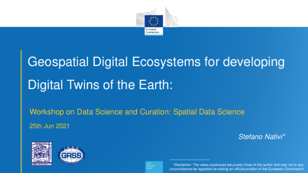 (PDF) Geospatial Digital Ecosystems for developing Digital Twins of the Earth