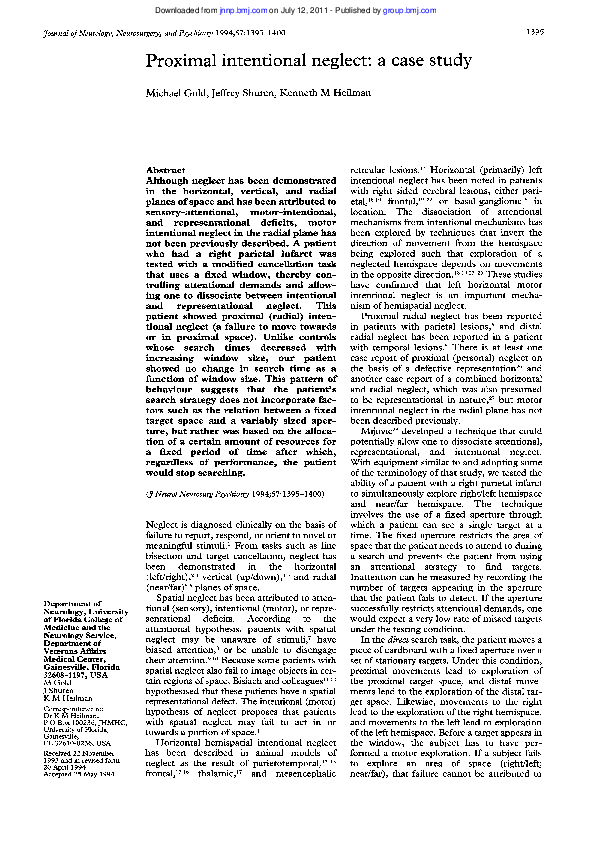 (PDF) Proximal intentional neglect: a case study