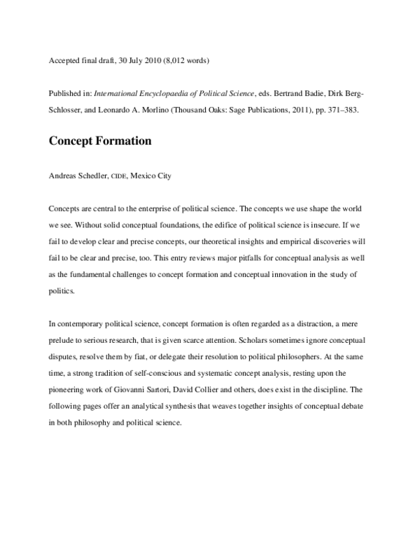(PDF) Concept Formation