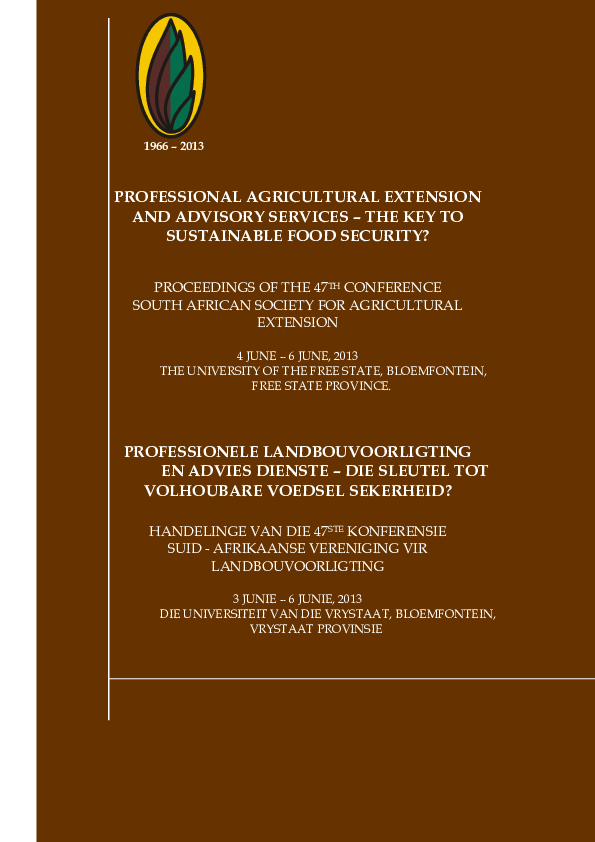 (PDF) FINAL YEAR UNIVERSITY STUDENTS’ PERCEPTION OF AGRICULTURE AS A ...