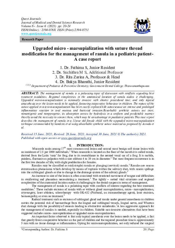 (PDF) Upgraded micro -marsupialization with suture thread modification ...