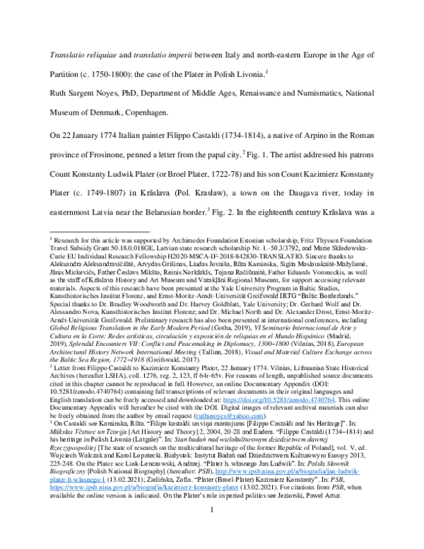 (PDF) “Translatio reliquiae and translatio imperii between Italy and ...