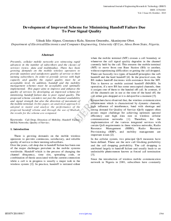 (PDF) IJERT-Development of Improved Scheme for Minimising Handoff ...