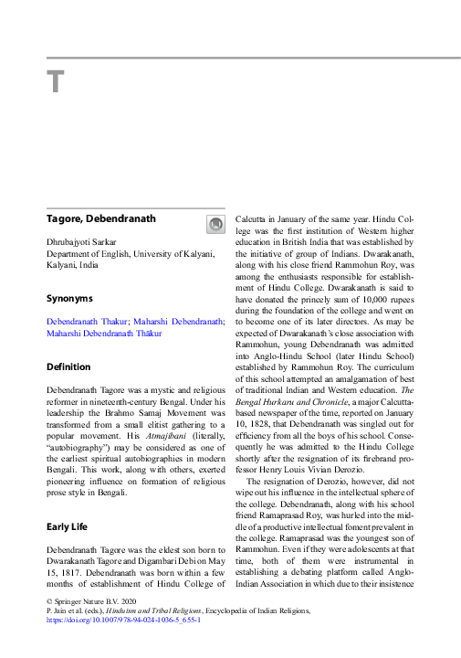 (PDF) Debendranath Tagore
