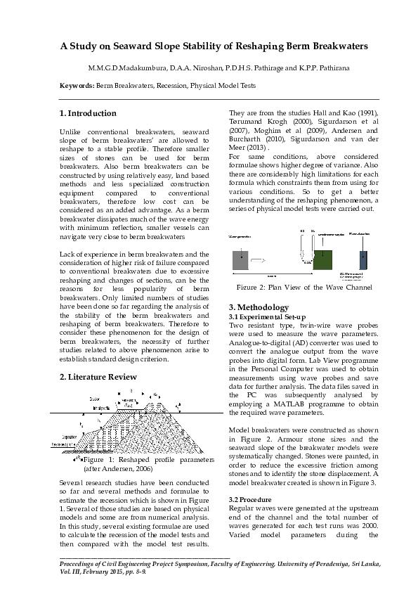 (PDF) A Study on Seaward Slope Stability of Reshaping Berm Breakwaters
