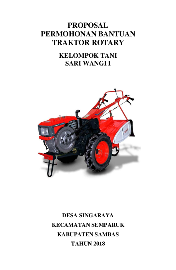 (PDF) PROPOSAL PERMOHONAN BANTUAN TRAKTOR ROTARY