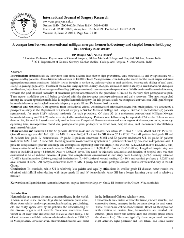 (PDF) A comparison between conventional milligan morgan ...