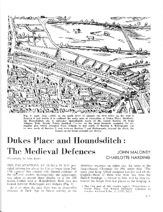 (PDF) Dukes Place and Houndsditch: The Medieval Defences