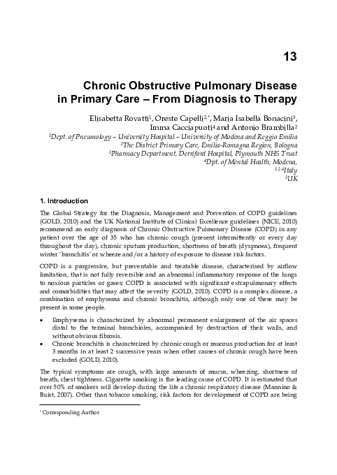 (PDF) COPD (Chronic Obstructive Pulmonary Disease) in Primary Care ...
