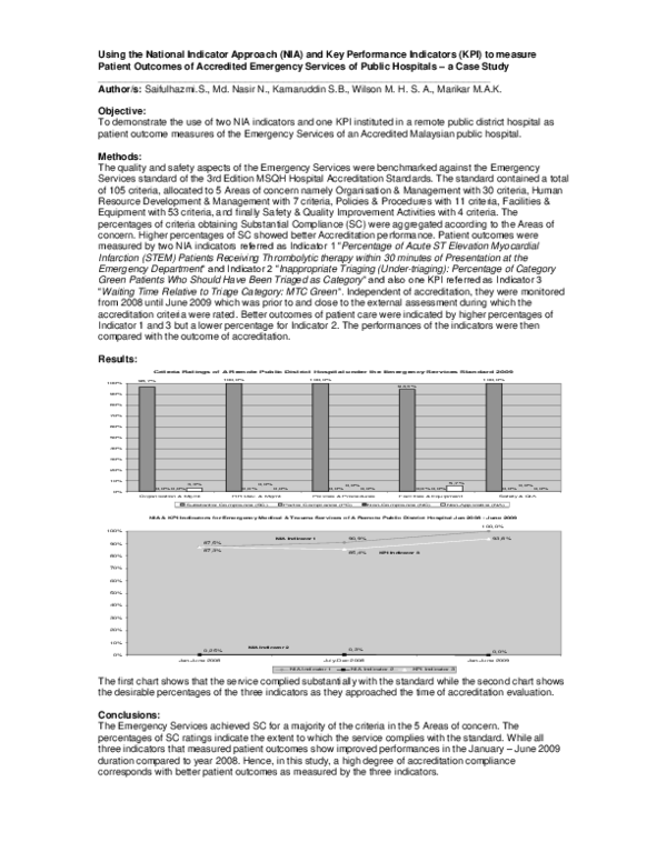 (PDF) Using the National Indicator Approach (NIA) and Key Performance ...